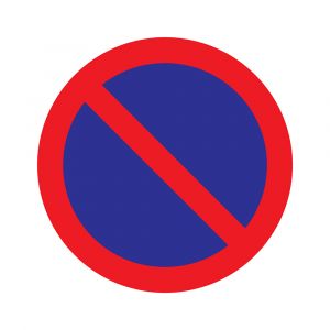Sticker Parkeerverbod - 200 mm rond.
